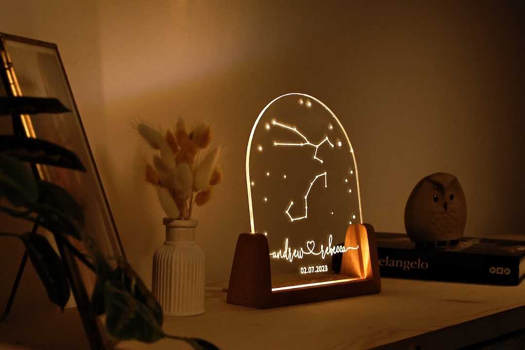 Celestial Zodiac Constellation Night Light - Personalized Gift for ...