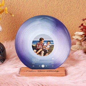 Custom Song Photo Vinyl Record - Gift for Dad - Dad Birthday Gift ...