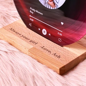 Personalized Vinyl Record With Photo - Acrylic Song Plaque ...