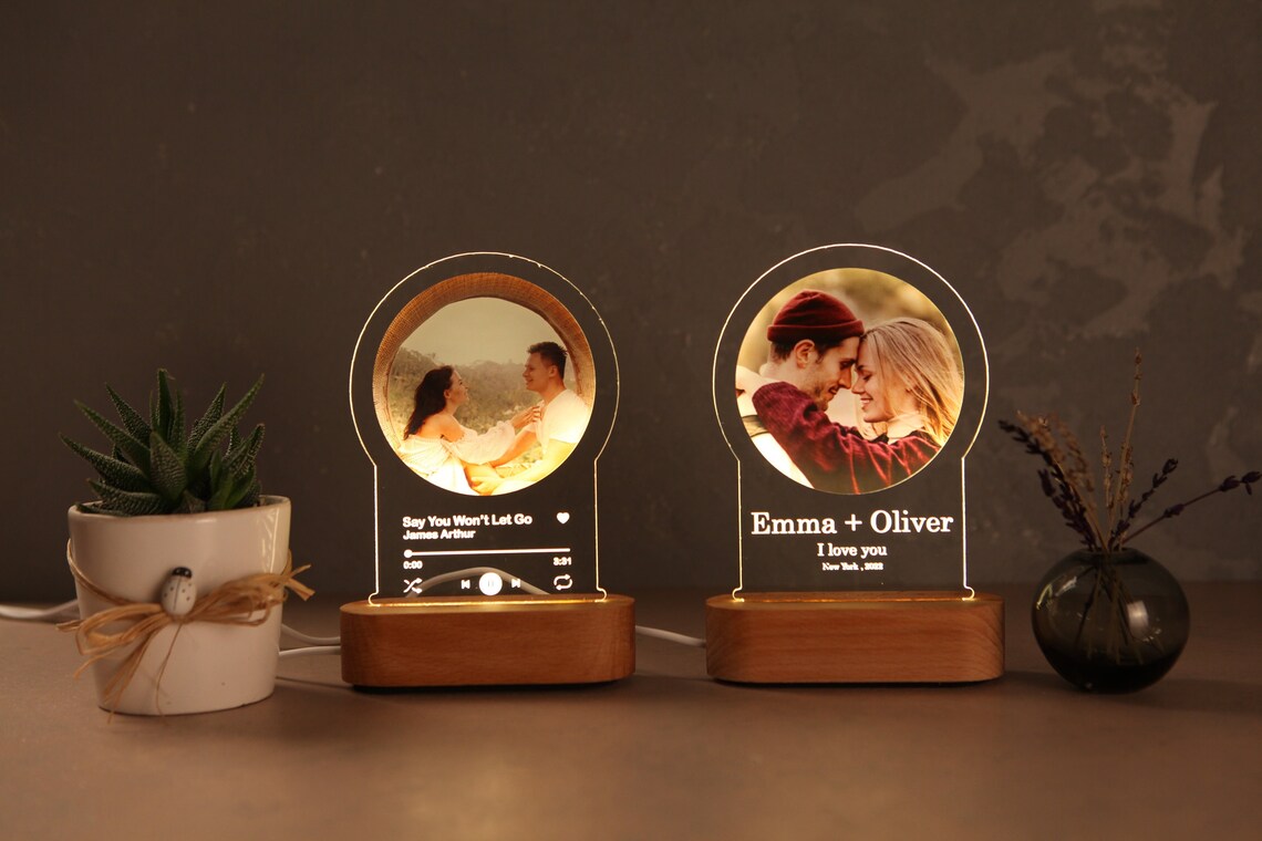 Personalized Night Light With Your Photo Romantic Gift for - Etsy