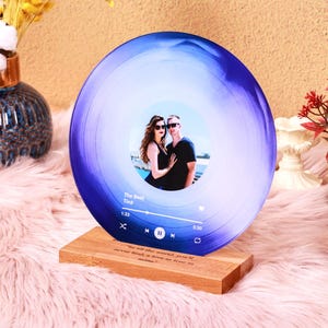Personalized Vinyl Record With Photo - Acrylic Song Plaque ...