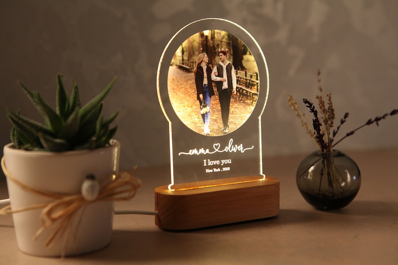 Personalized Night Light With Your Photo Romantic Gift for - Etsy