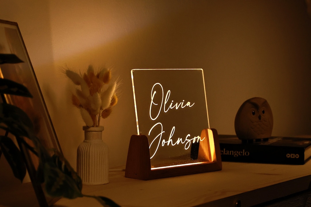 Personalized Name Night Light for Kids - Gift for Christmas - Custom ...