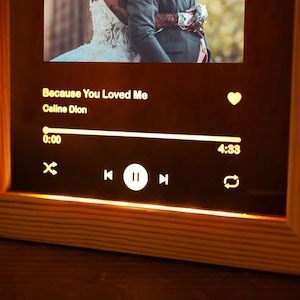Personalized Photo Frame With Your Song - Romantic Gift for Couple ...