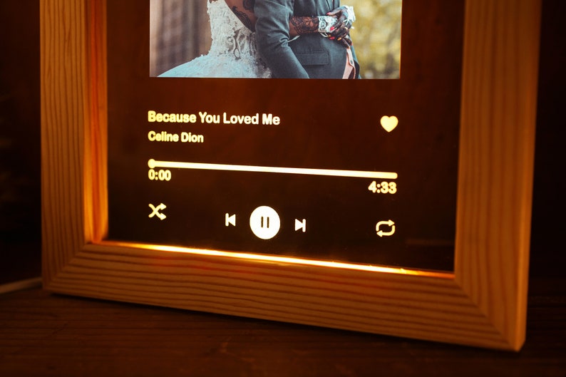 Personalized Photo Frame With Your Song - Romantic Gift for Couple ...
