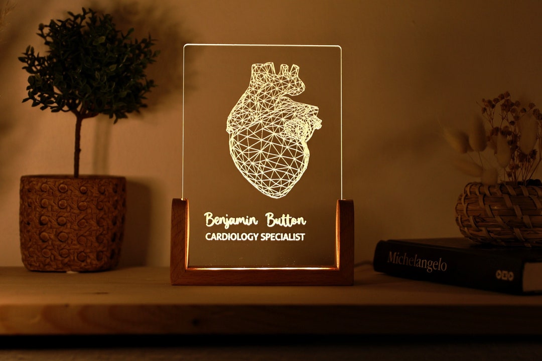 Personalized Lamp for School Cardiologist - Cardiologist Gift - Custom ...