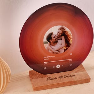 Personalized Vinyl Record With Photo - Acrylic Song Plaque ...