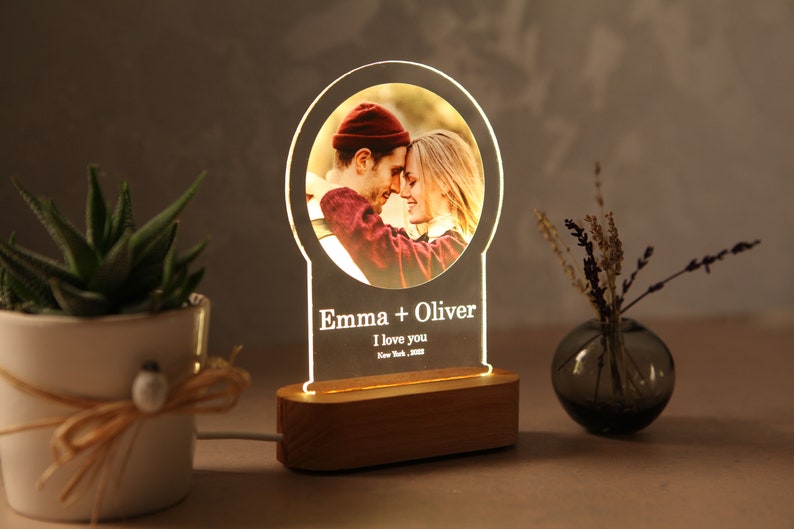 Personalized Night Light With Your Photo Romantic Gift for - Etsy
