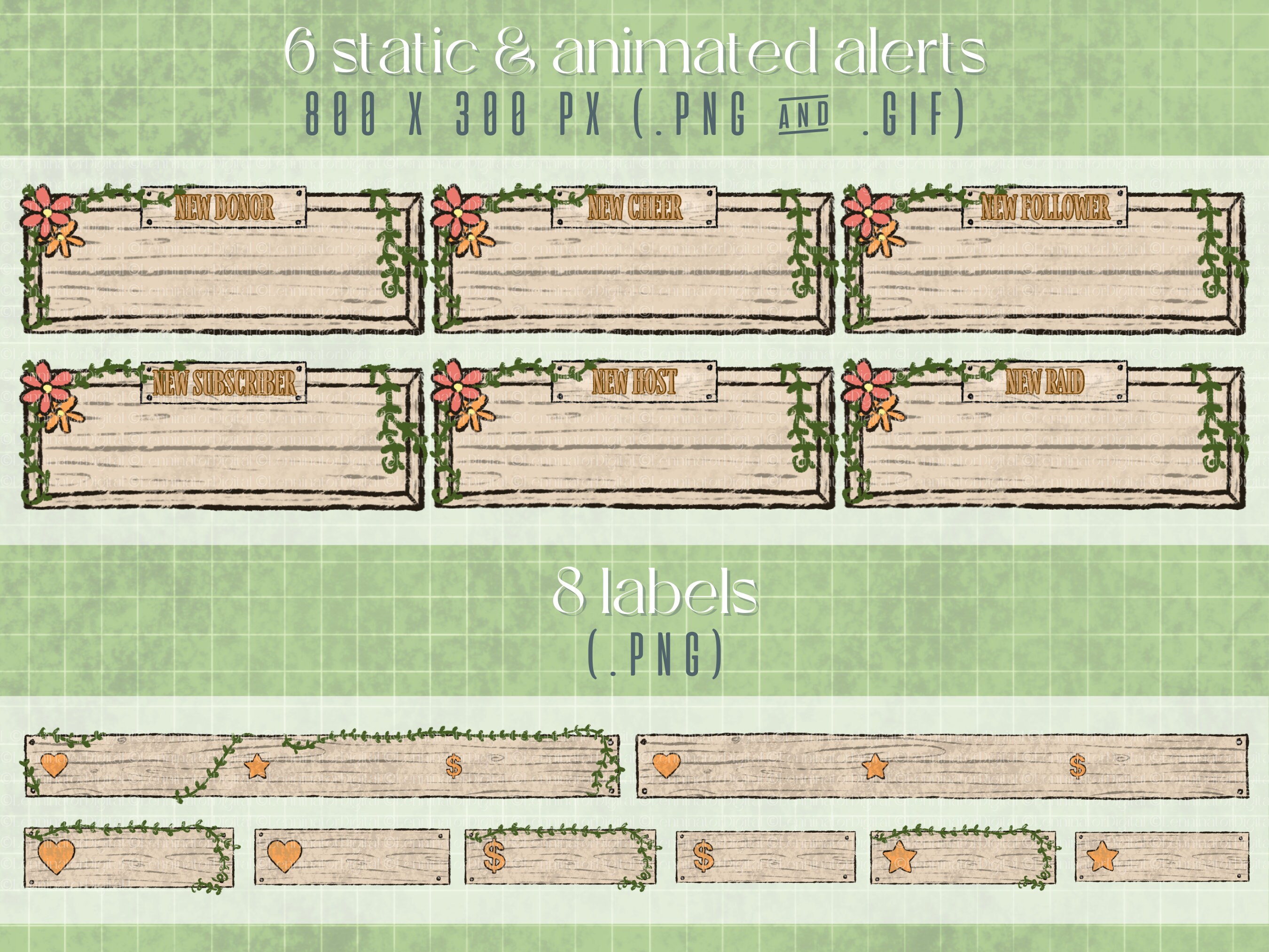 Cute Farm Twitch Overlay Stream Pack - Animated Screens and Alerts ...