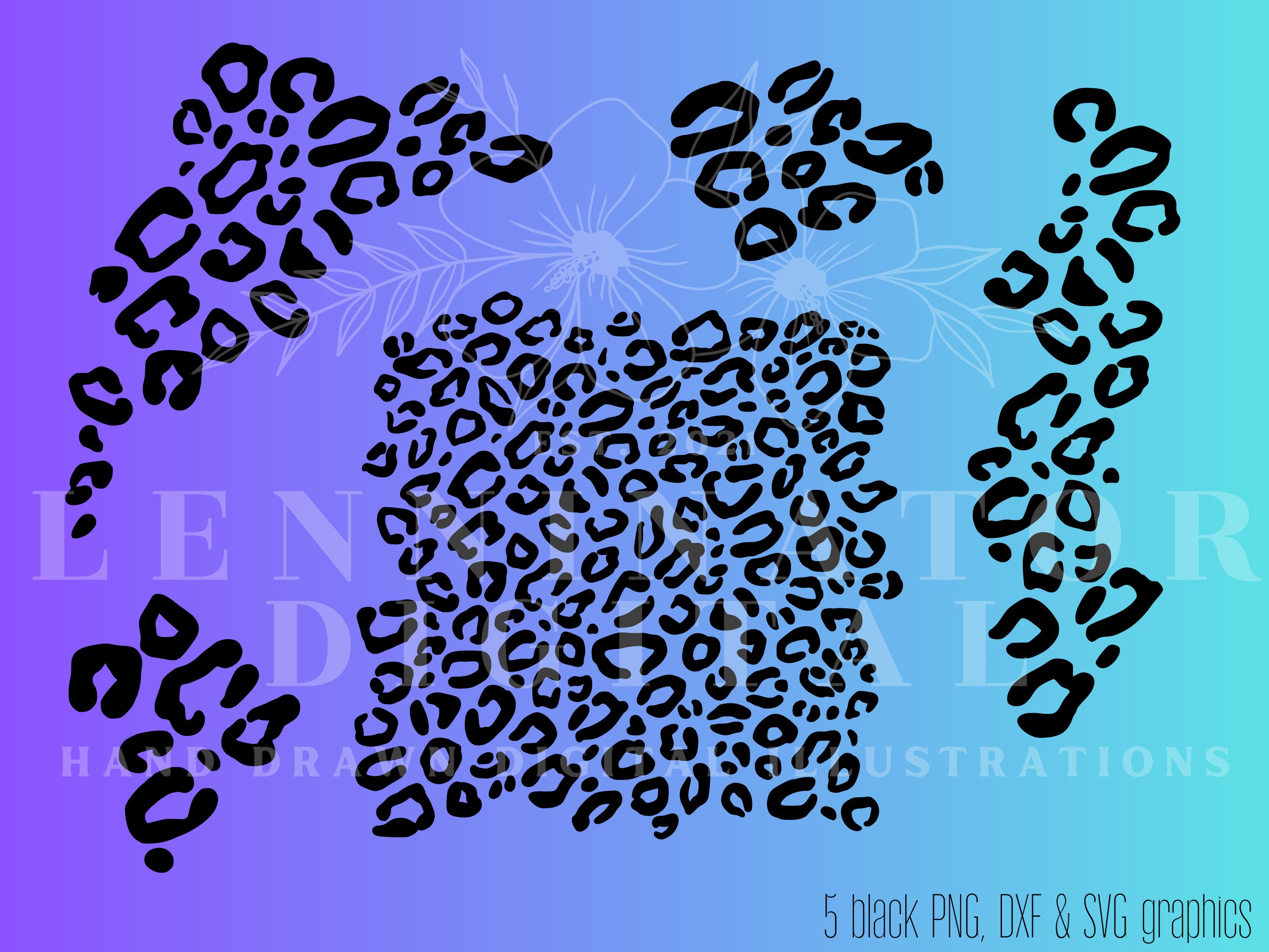 Simple Leopard Print Clipart Set Svg Png Pdf Dxf Digital - Etsy Australia