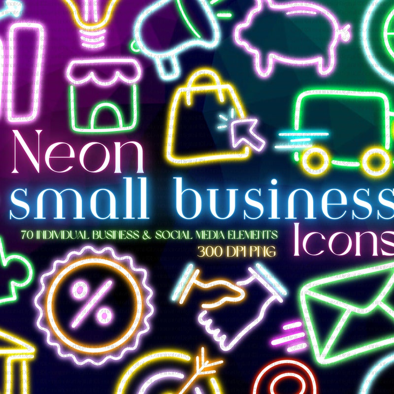 Neon Blue App Icons - Etsy