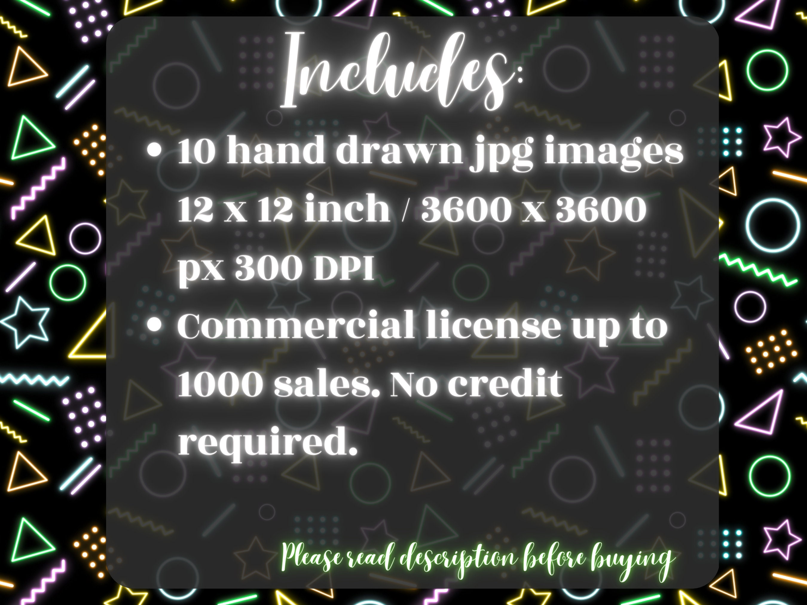 Retro Nostalgic 90's Neon Digital Paper Set, Eighties Ninteties Glowing ...