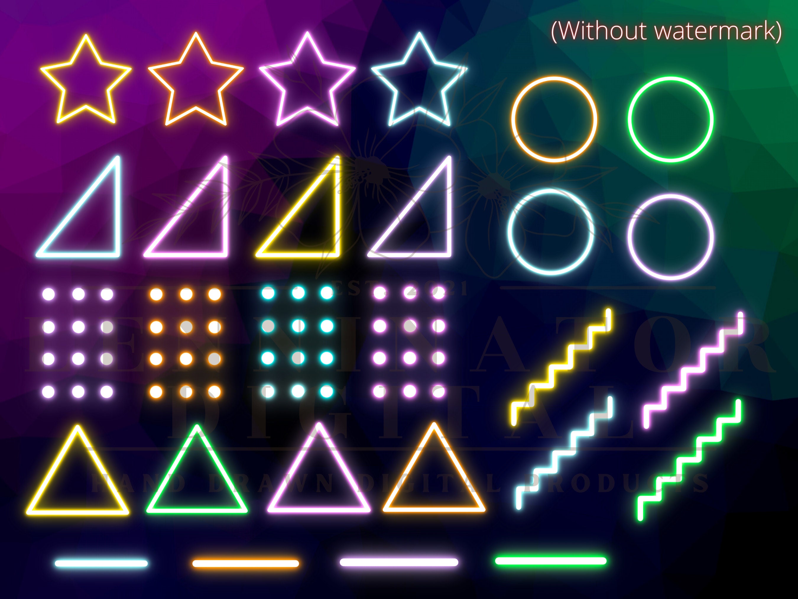 Retro 80s 90s Neon Clipart Bundle PNG Digital Download, Nostalgic Toys ...