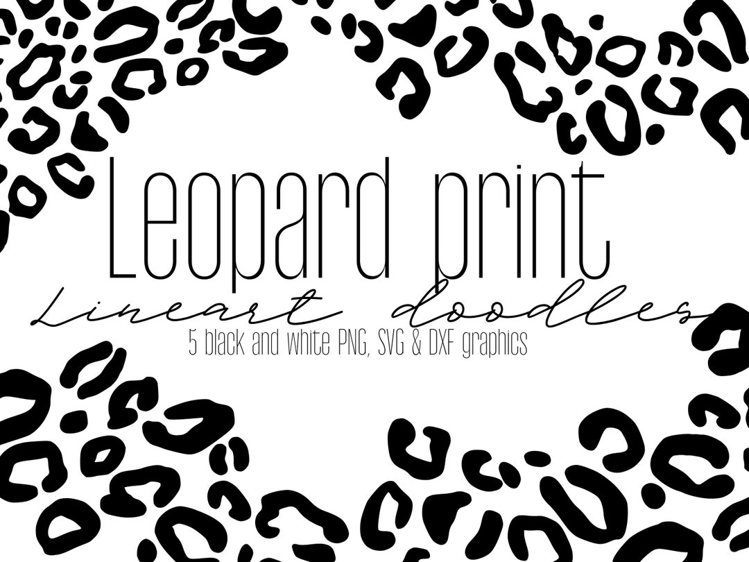 Simple Leopard Print Clipart Set svg png pdf dxf Digital - Etsy España