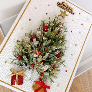 Handmade Christmas Tree Card - Etsy