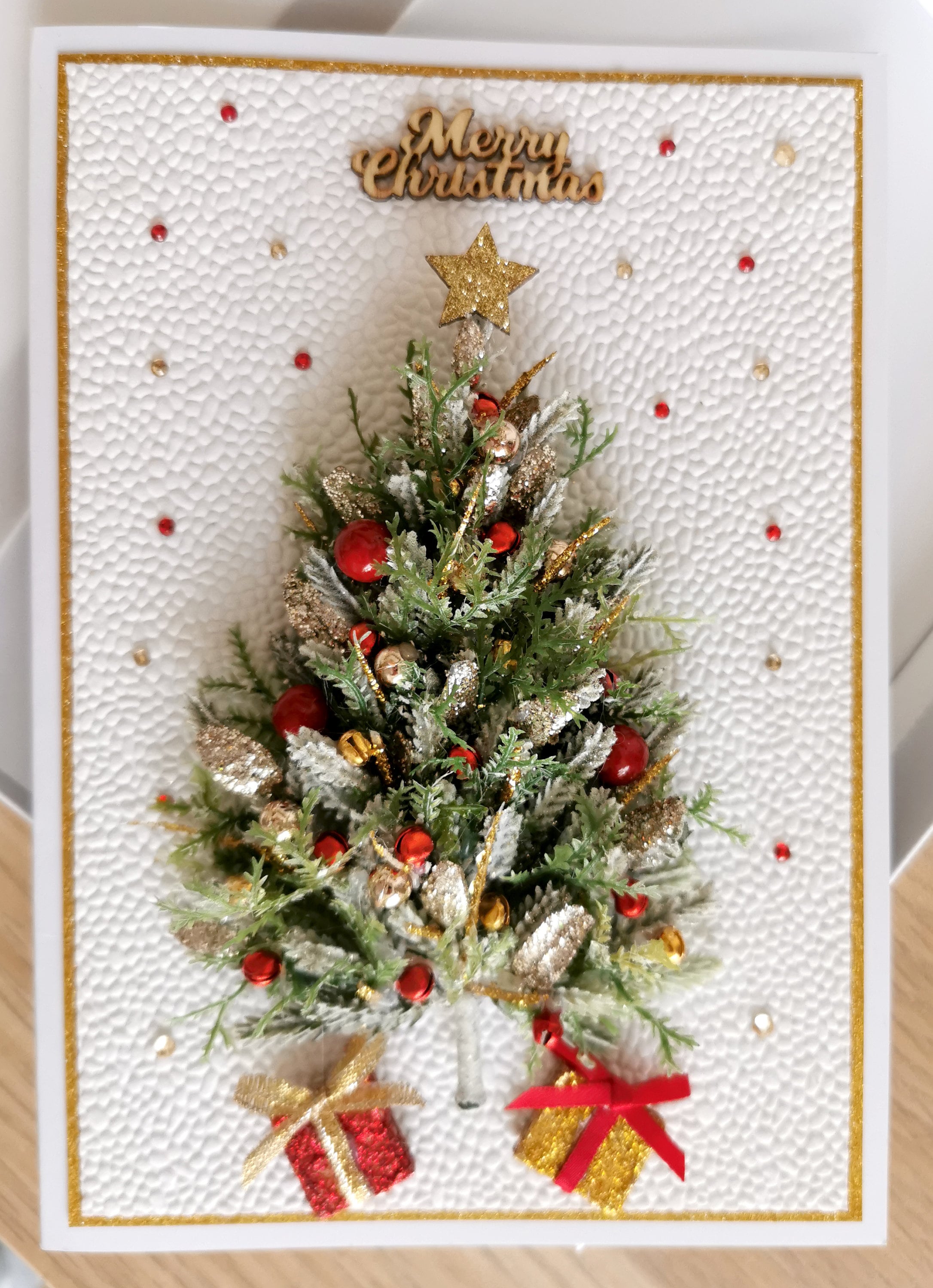 Handmade Christmas Tree Card - Etsy
