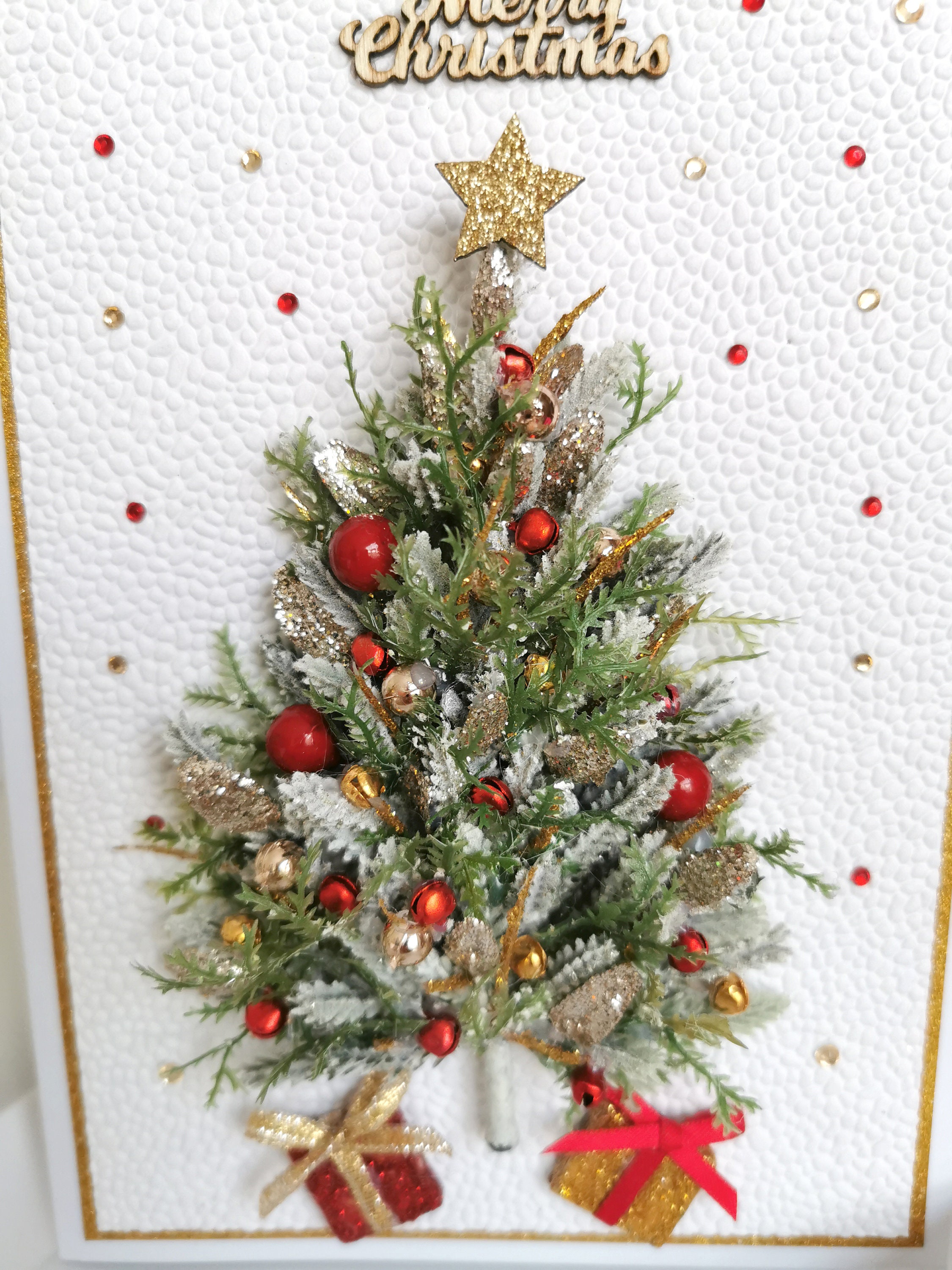 Handmade Christmas Tree Card - Etsy