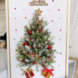 Handmade Christmas Tree Card - Etsy