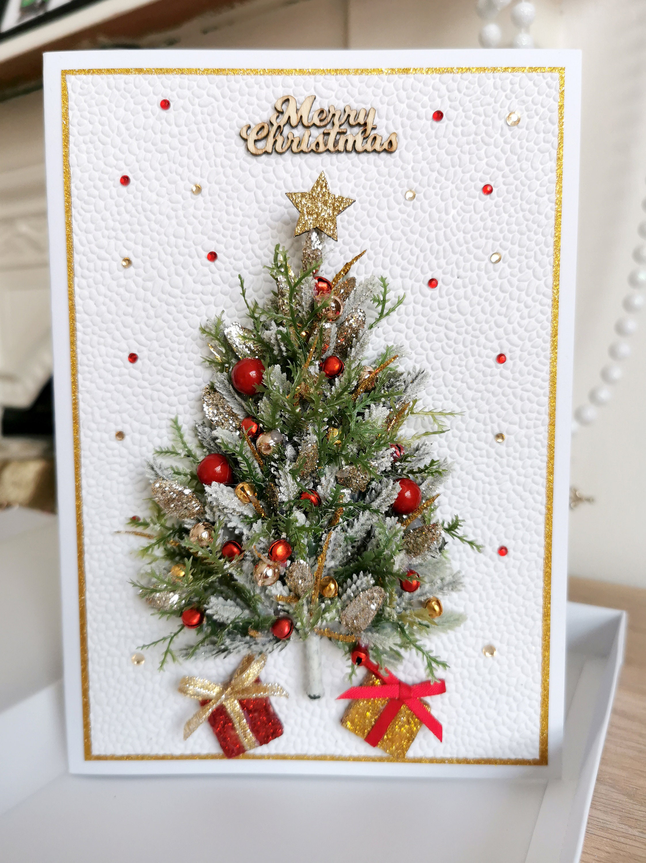 Handmade Christmas Tree Card - Etsy