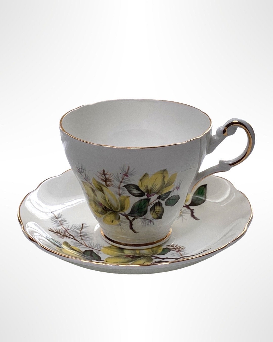 Vintage Regency English Tea Cup & Saucer Set - Etsy