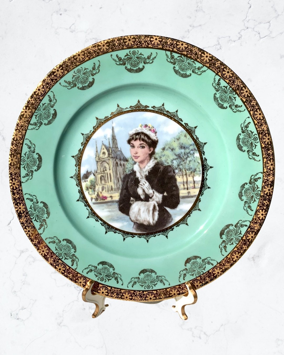 JKW Bavaria Germany Portrait Plate - Etsy