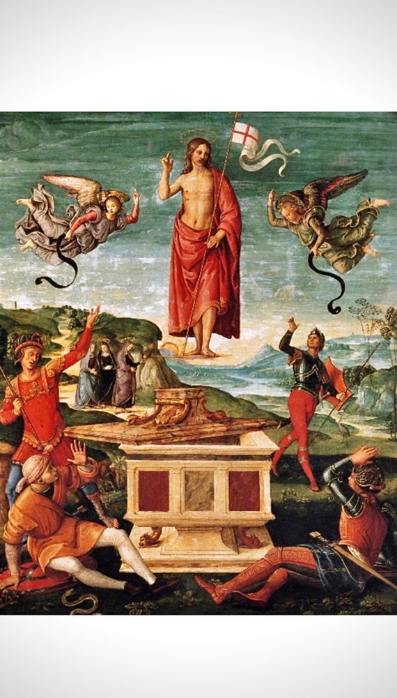 Art by Raphael resurrection of Christ Giclee on Canvas - Etsy