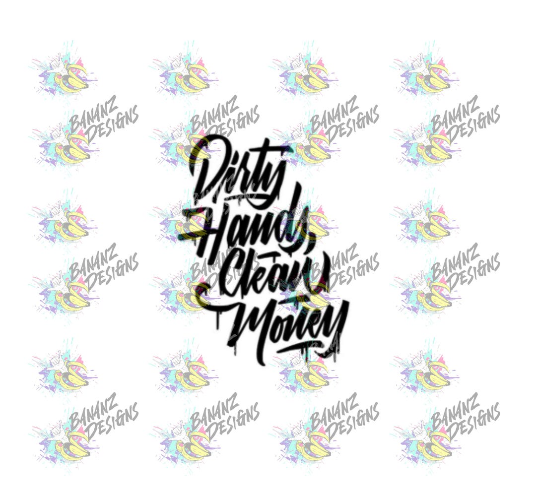 Dirty Hands Clean Money Decal | Blue Collar Window Sticker - Etsy