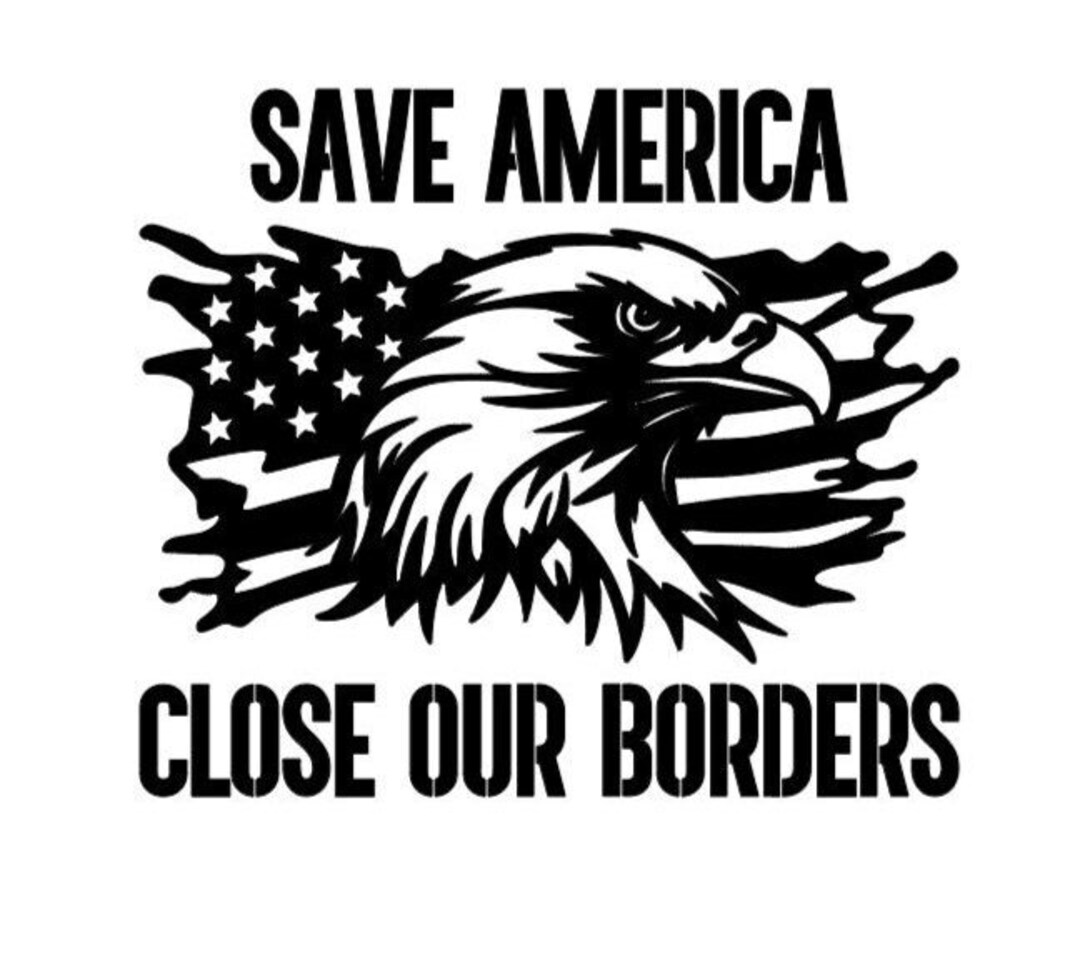Save America Close Out Borders Window Decal, Government Window Decal ...
