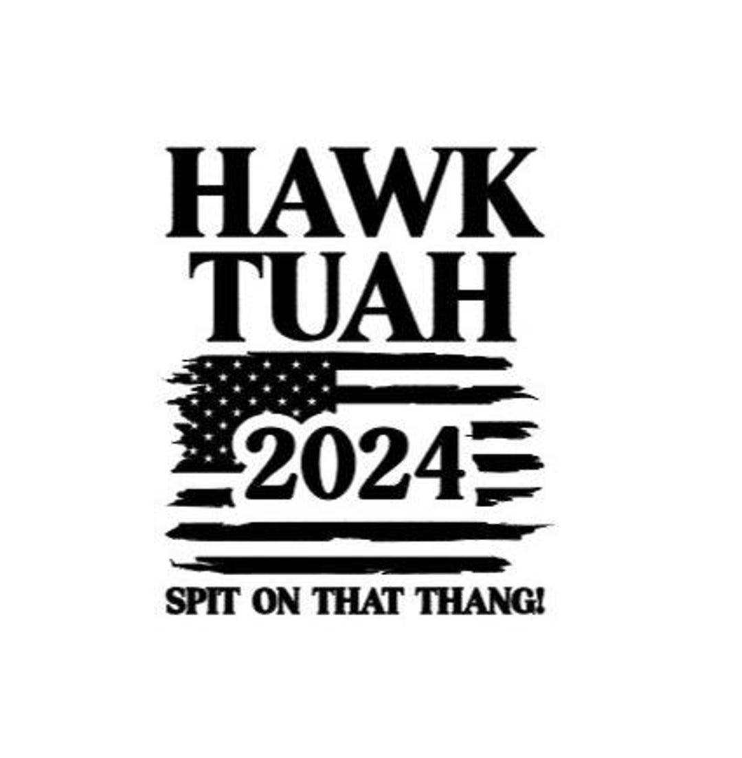 Hawk Tuah Window Decal, Hawk Tuah 2024 Spit on That Thang Window Decal ...