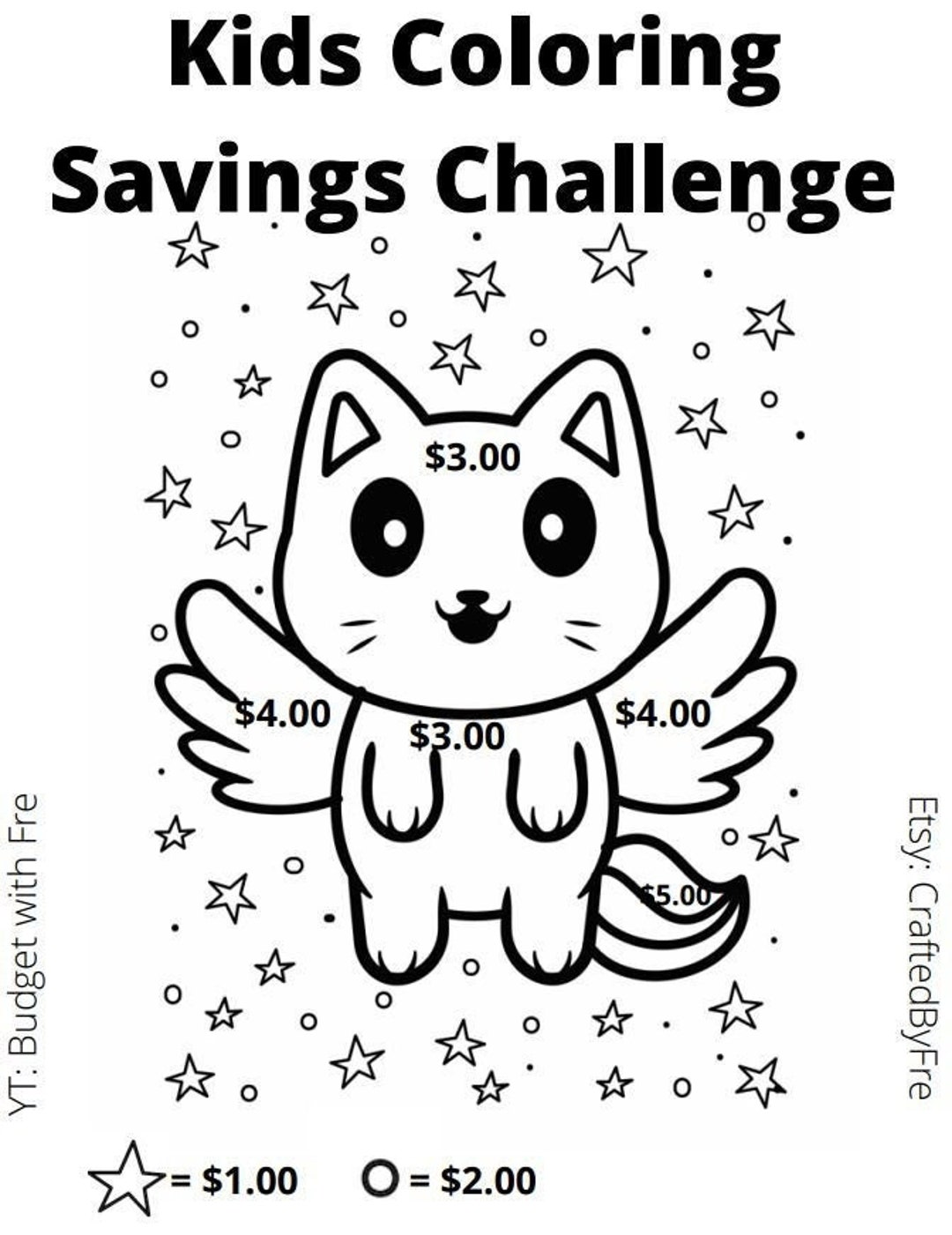 Kids Savings Coloring Challenge - Etsy