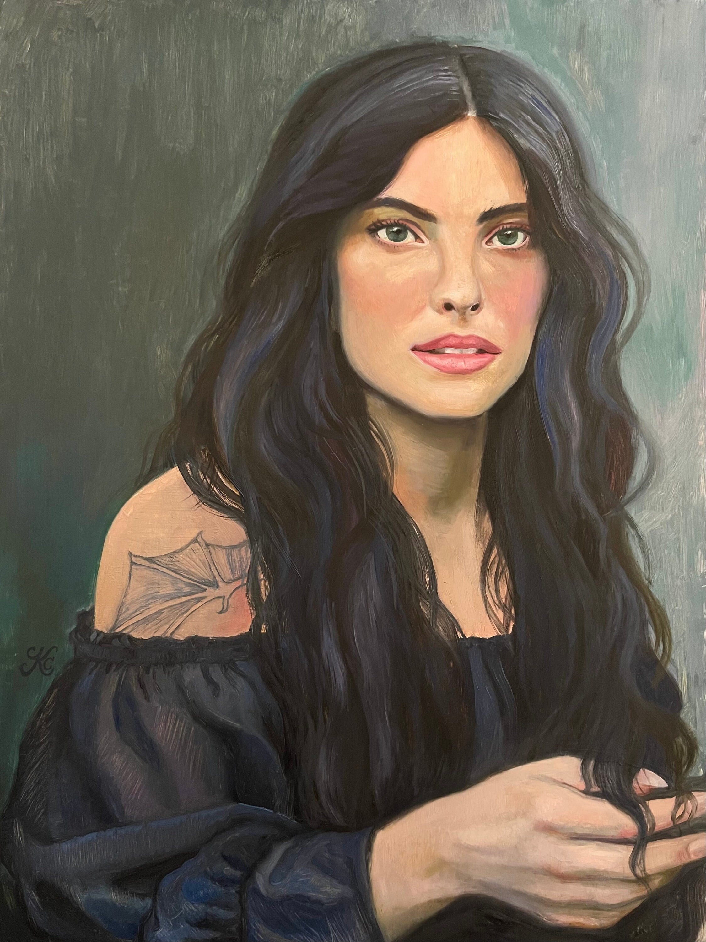 Portrait of Mikaela Oil Painting - Etsy
