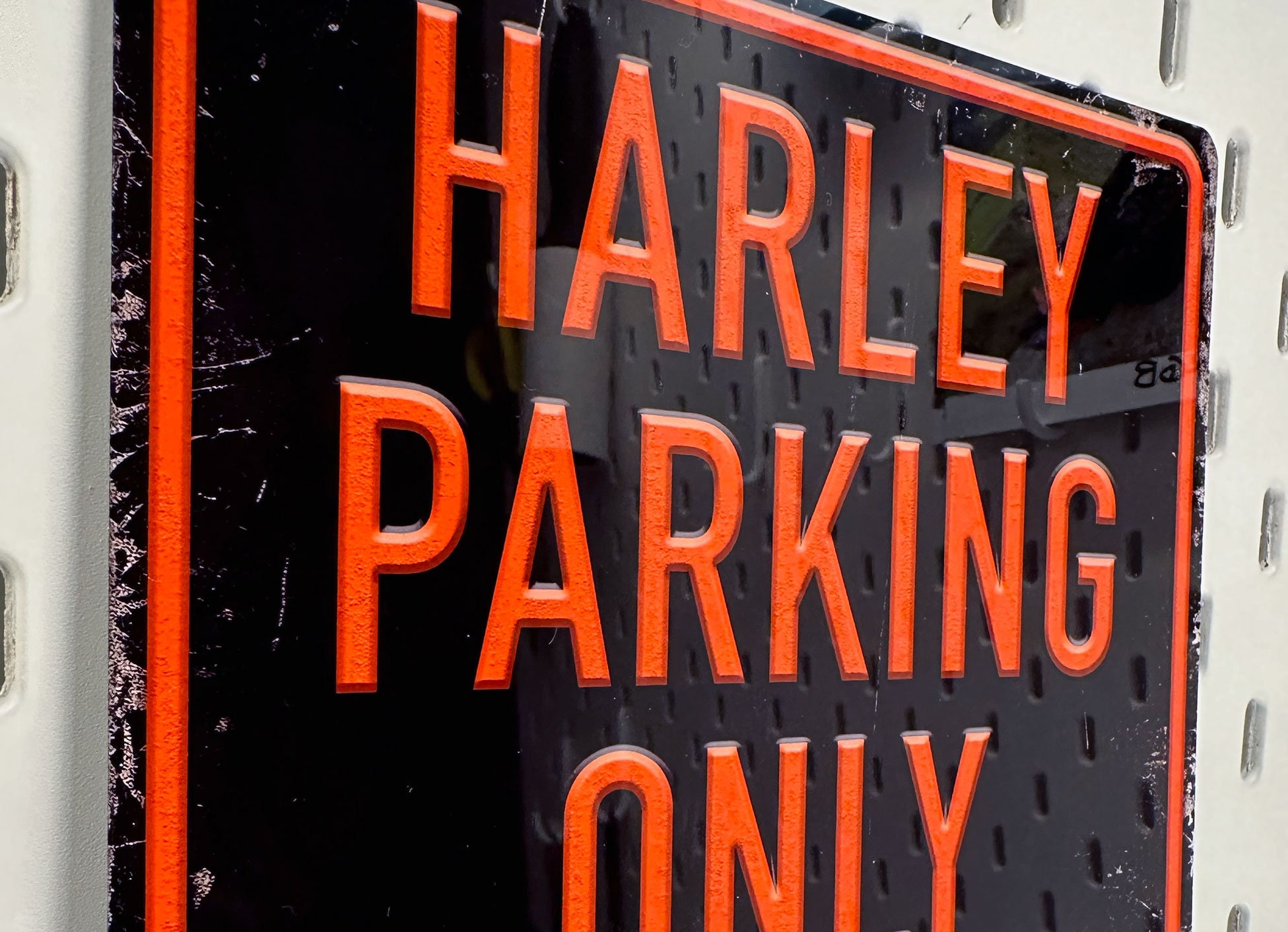 Harley Parking Only All Others Will Be Crushed Aluminum Sign Design ...