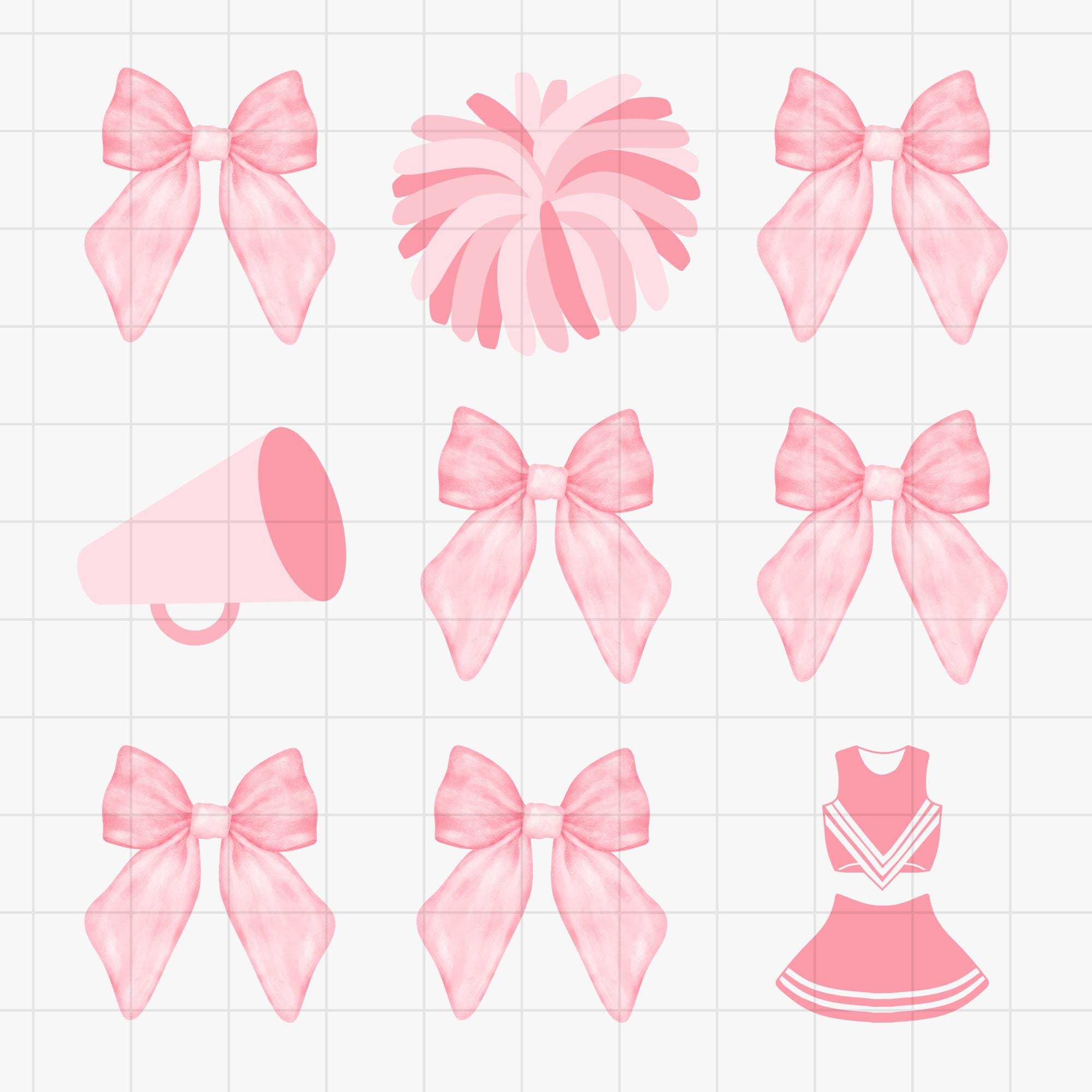 Coquette Cheerleader PNG | Feminine Cheer PNG | Girly Cheer PNG | Pink ...