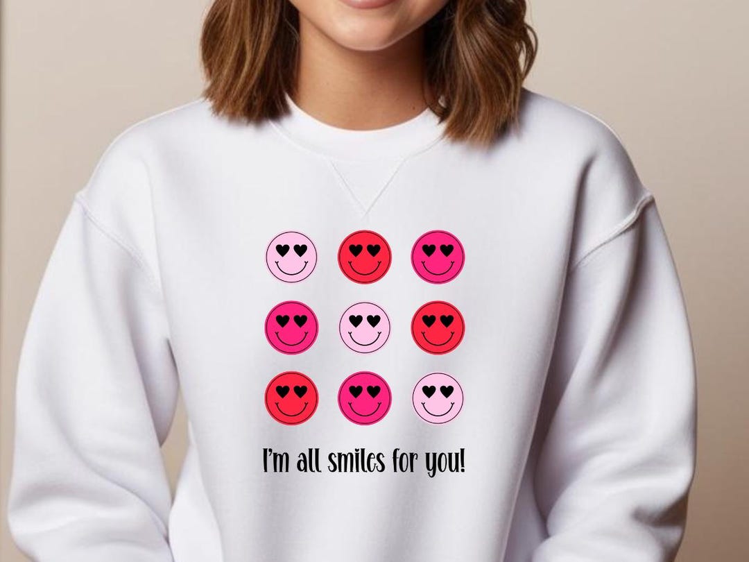 Smiley Face Valentine SVG "i'm All Smiles for You" Smiley Face SVG ...