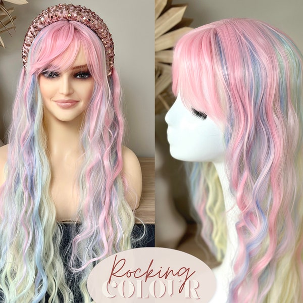Cotton Candy Wig - Etsy