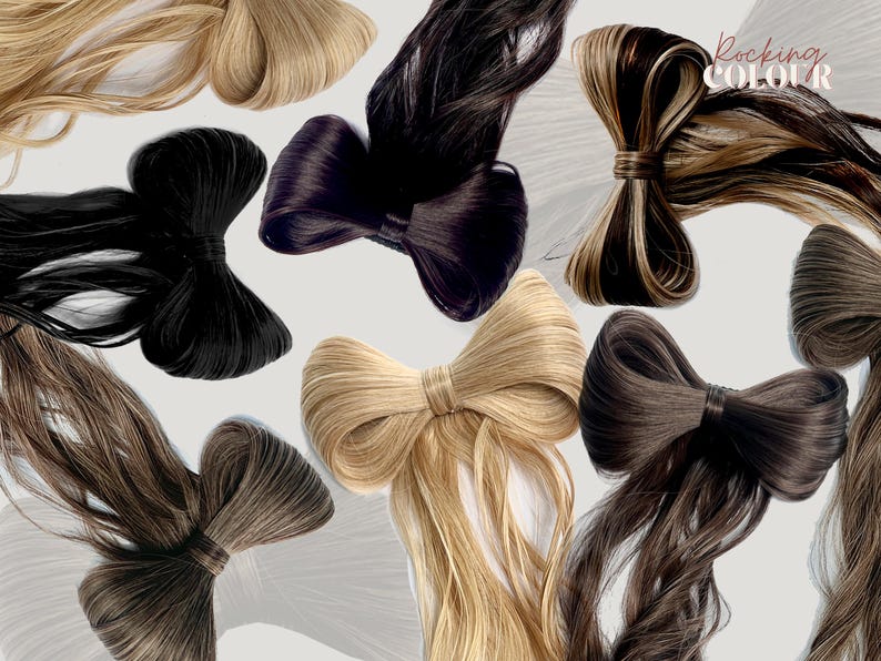 Bow Ponytail Extension Clip-in | 14-inch Wavy Synthetic Heat-resistant ...