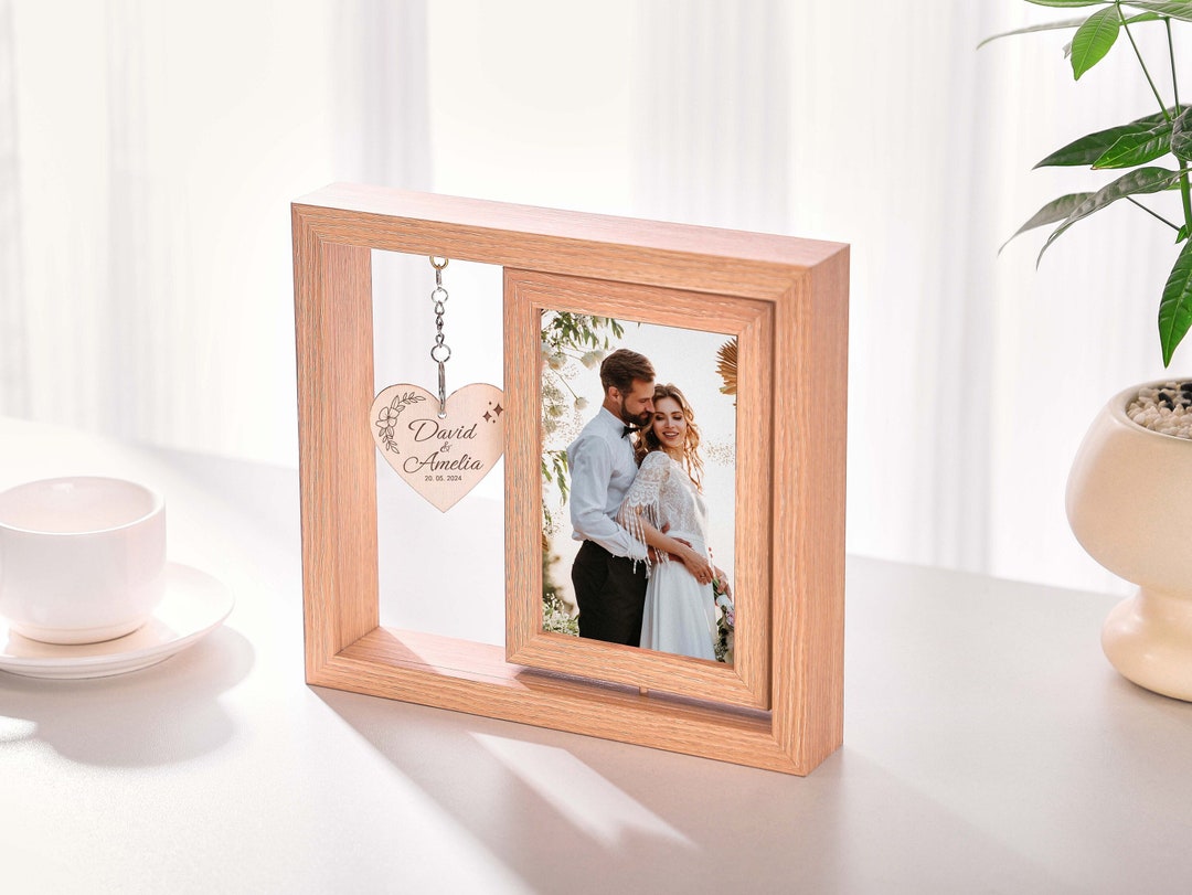 Custom Photo Frame,double-sided Rotating Wooden Photo Frame,newly ...
