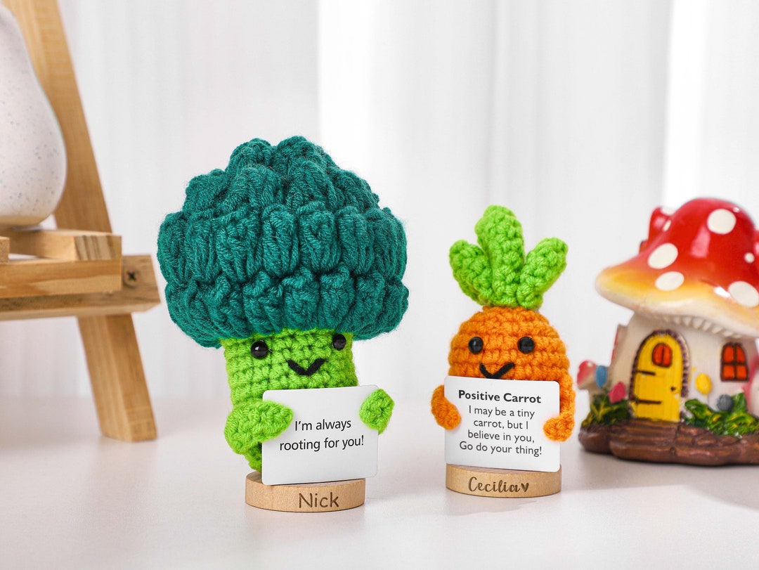 Custom Handmade Crochet Emotional Support Vegetables, Crochet ...