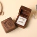 Personalized Wedding Ring Box, Square Custom Wooden Ring Carrier Box ...