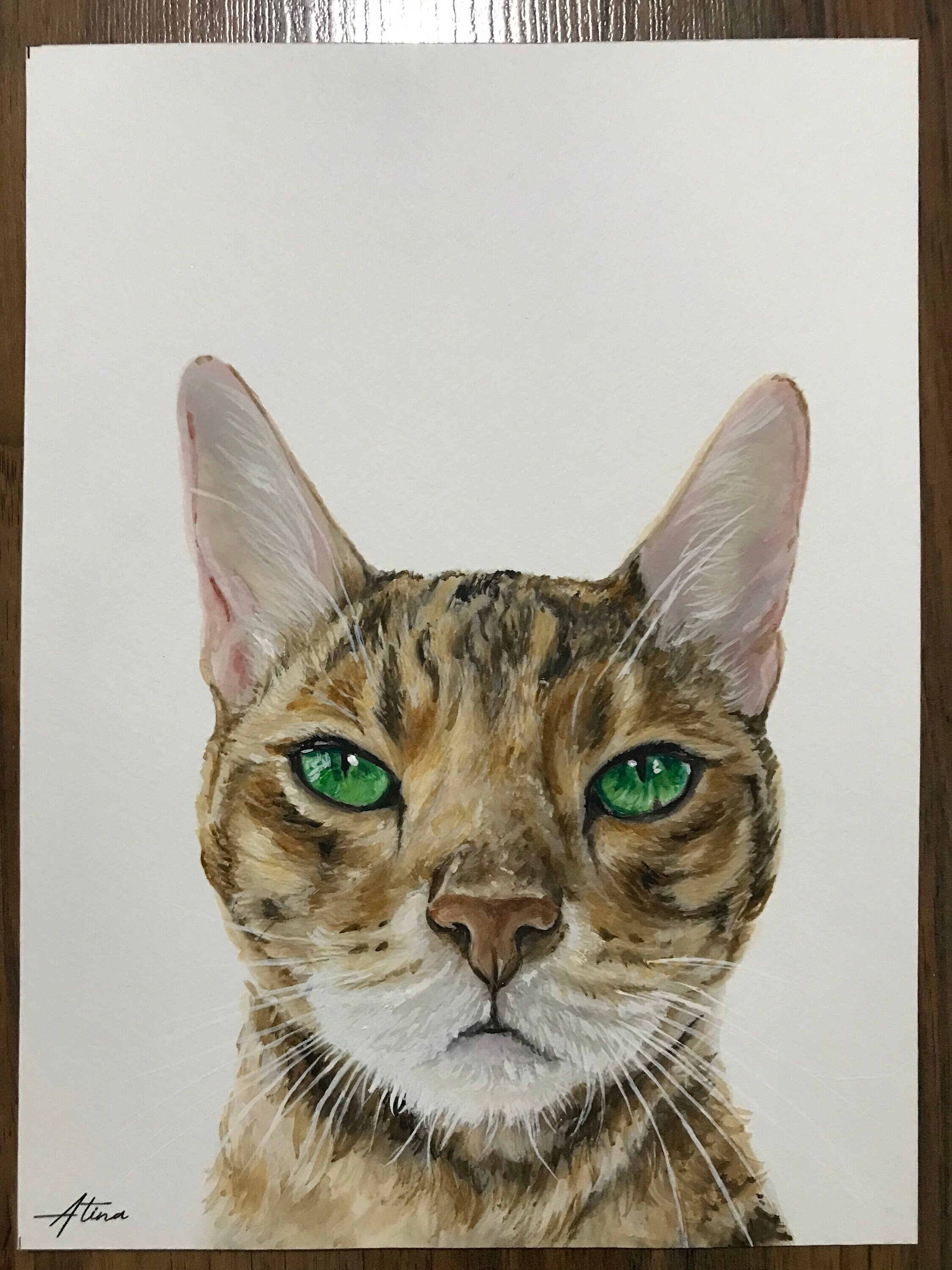 Custom-made Painting From Dog Photo, Unique Hand Drawn Water Color ...