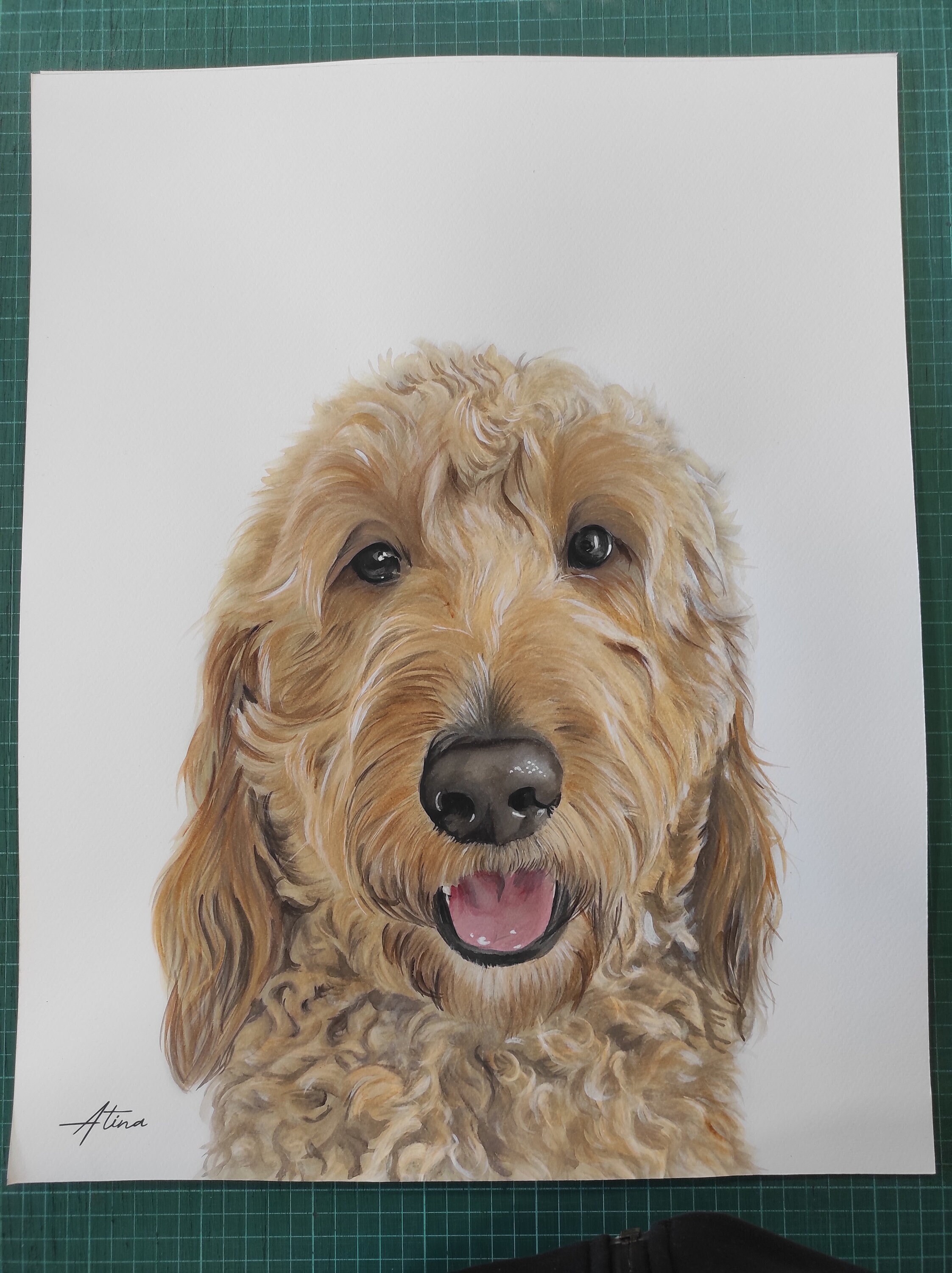 Custom-made Painting From Dog Photo, Unique Hand Drawn Water Color ...