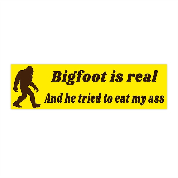 Funny Bigfoot Bumper Sticker - Etsy