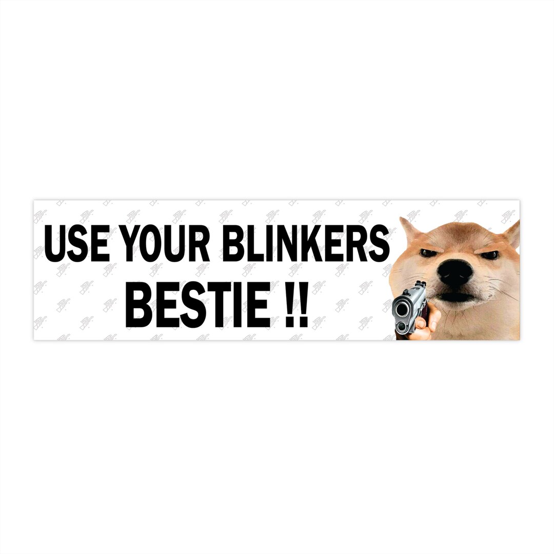 Use Your Blinkers Bestie Funny Meme Car Sticker Funny - Etsy