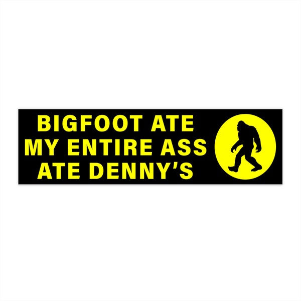 Funny Bumper Sticker Bigfoot - Etsy