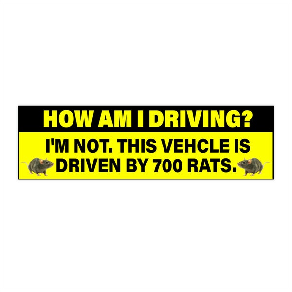 How Am I Driving Bumper Sticker - Etsy UK
