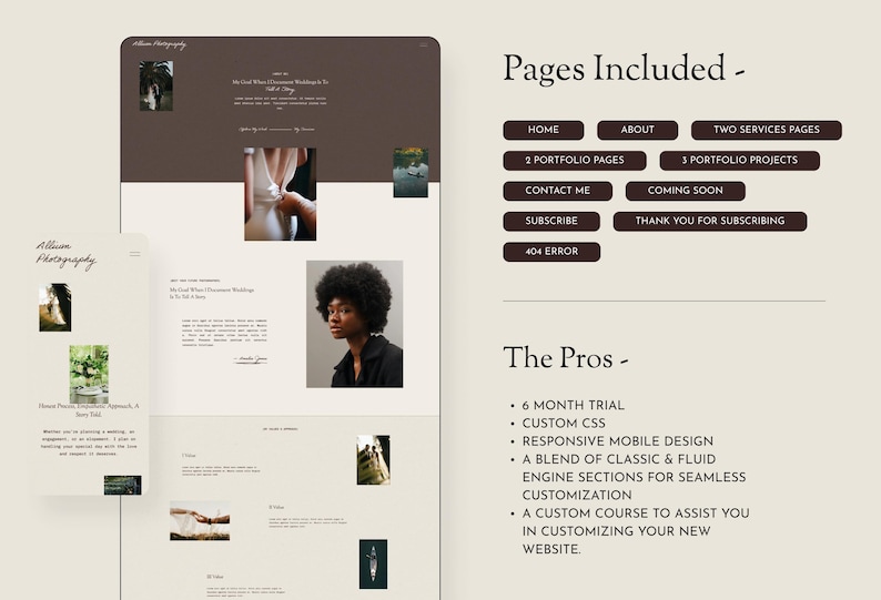 Squarespace Template for Photographer, Wedding Photography Squarespace ...