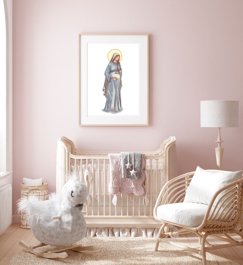 DIGITAL DOWNLOAD, Pregnant Mother, Blessed Mother Printable, Catholic ...