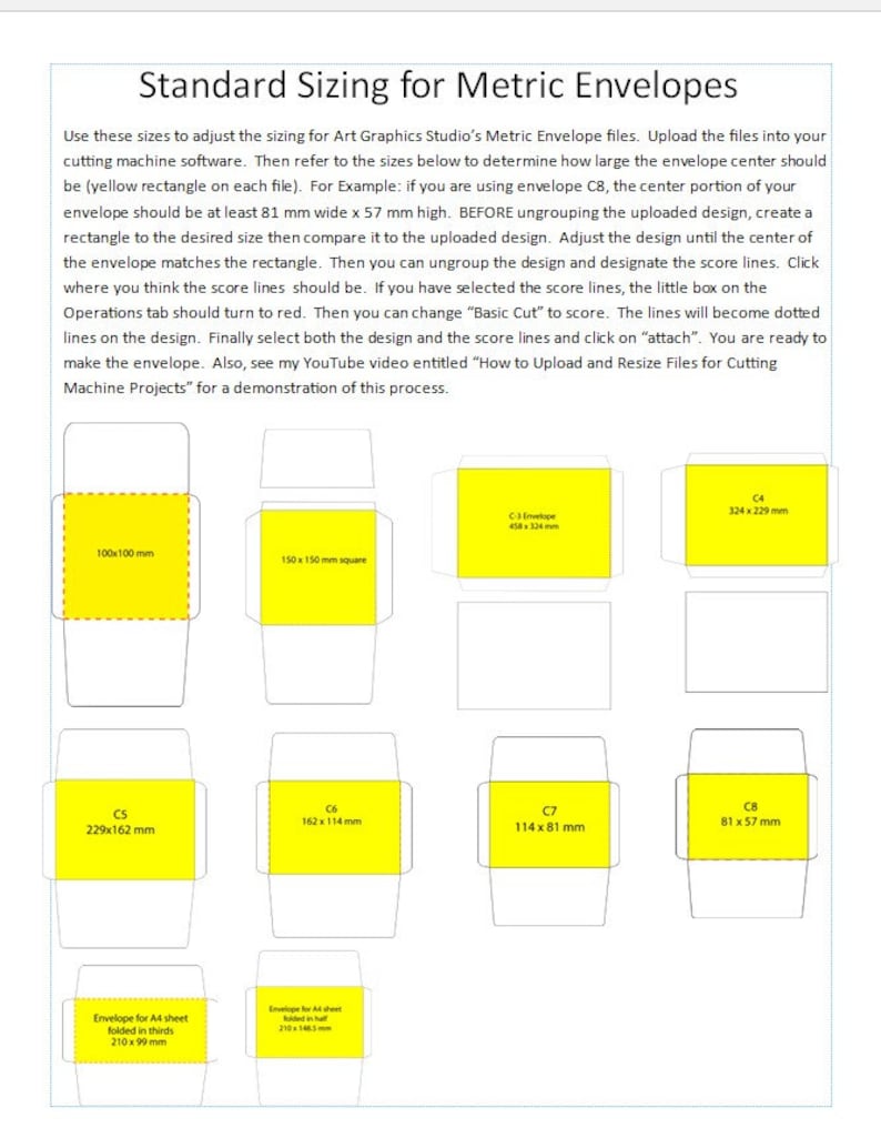 Metric Envelope SVG Bundle - Etsy