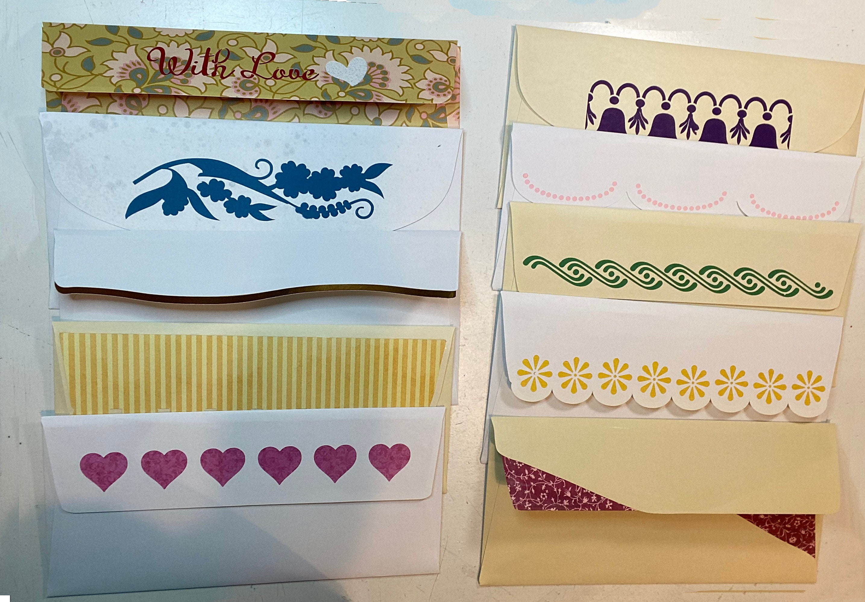 Slimline Fancy Envelope SVG Bundle 1 - Etsy