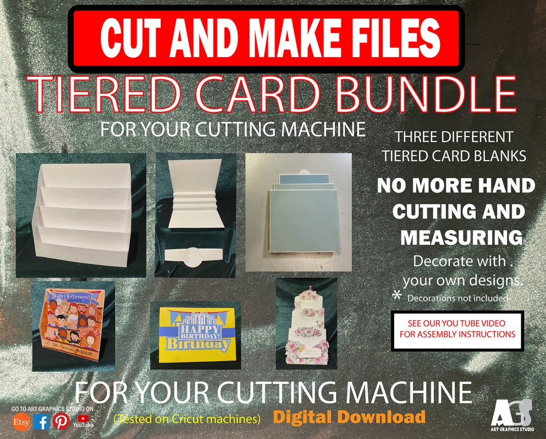 Tiered Card Bundle to Make With Your Cutting Machine - Etsy